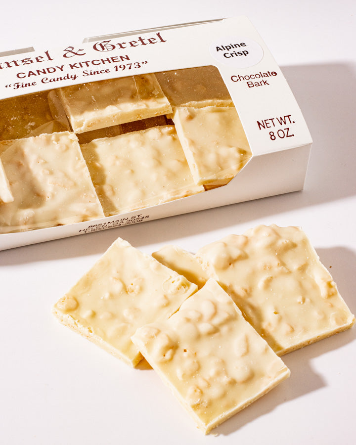 Alpine Crisp Bark 8oz Box - Hansel & Gretel Candy Kitchen - Helen GA ...